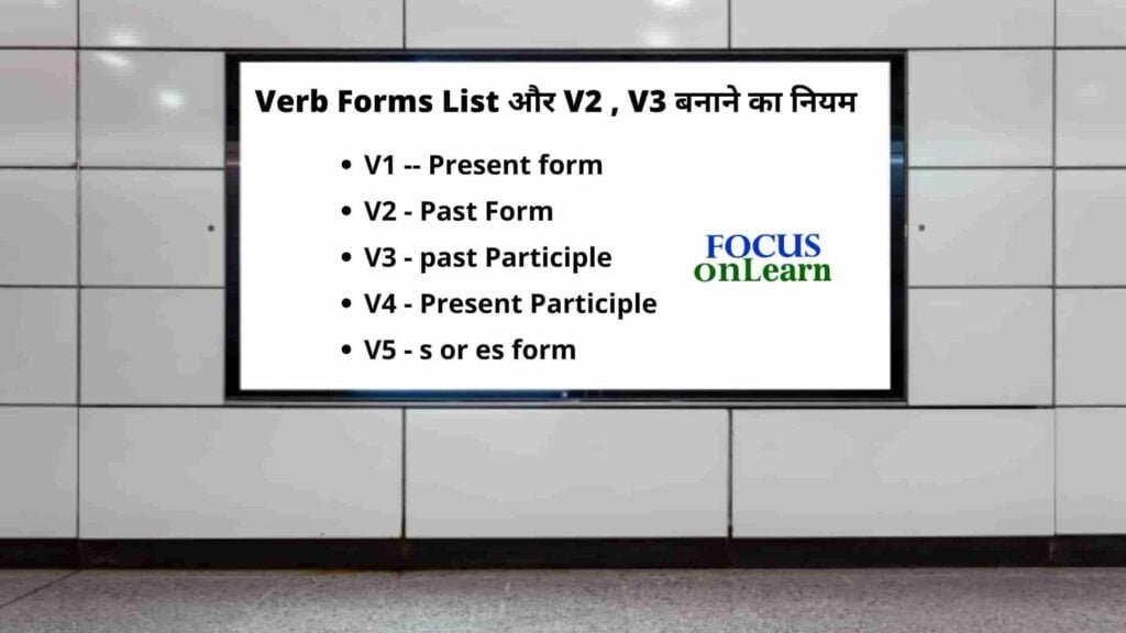 Verb Forms List V1 V2 V3 Verb Verb Forms List V1 V2 V3 Verb