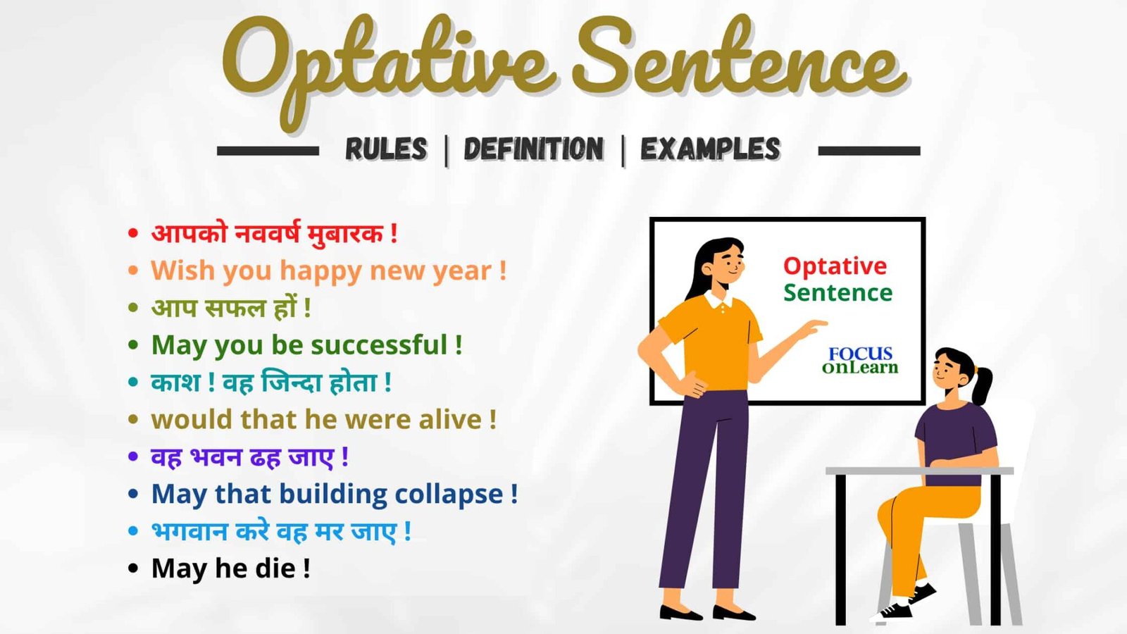 Optative Sentence in Hindi: Rules, Definition and Examples